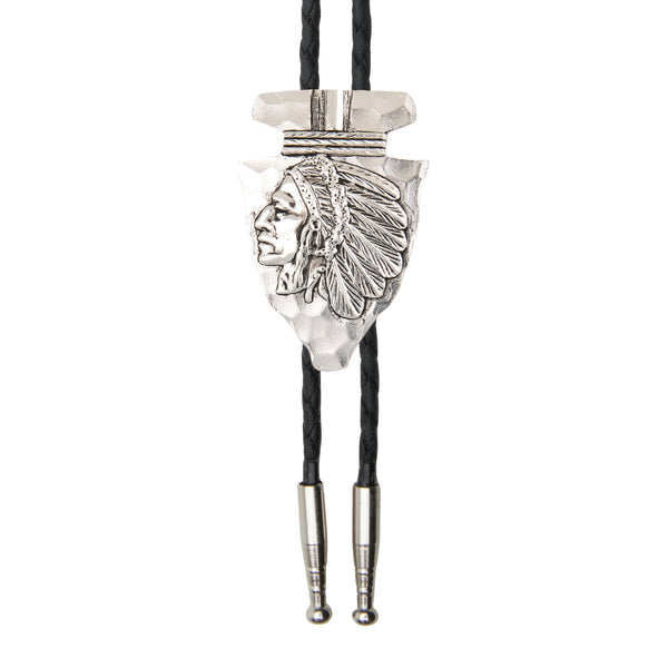 AndWest Indian Hammered Arrowhead Bolo Tie